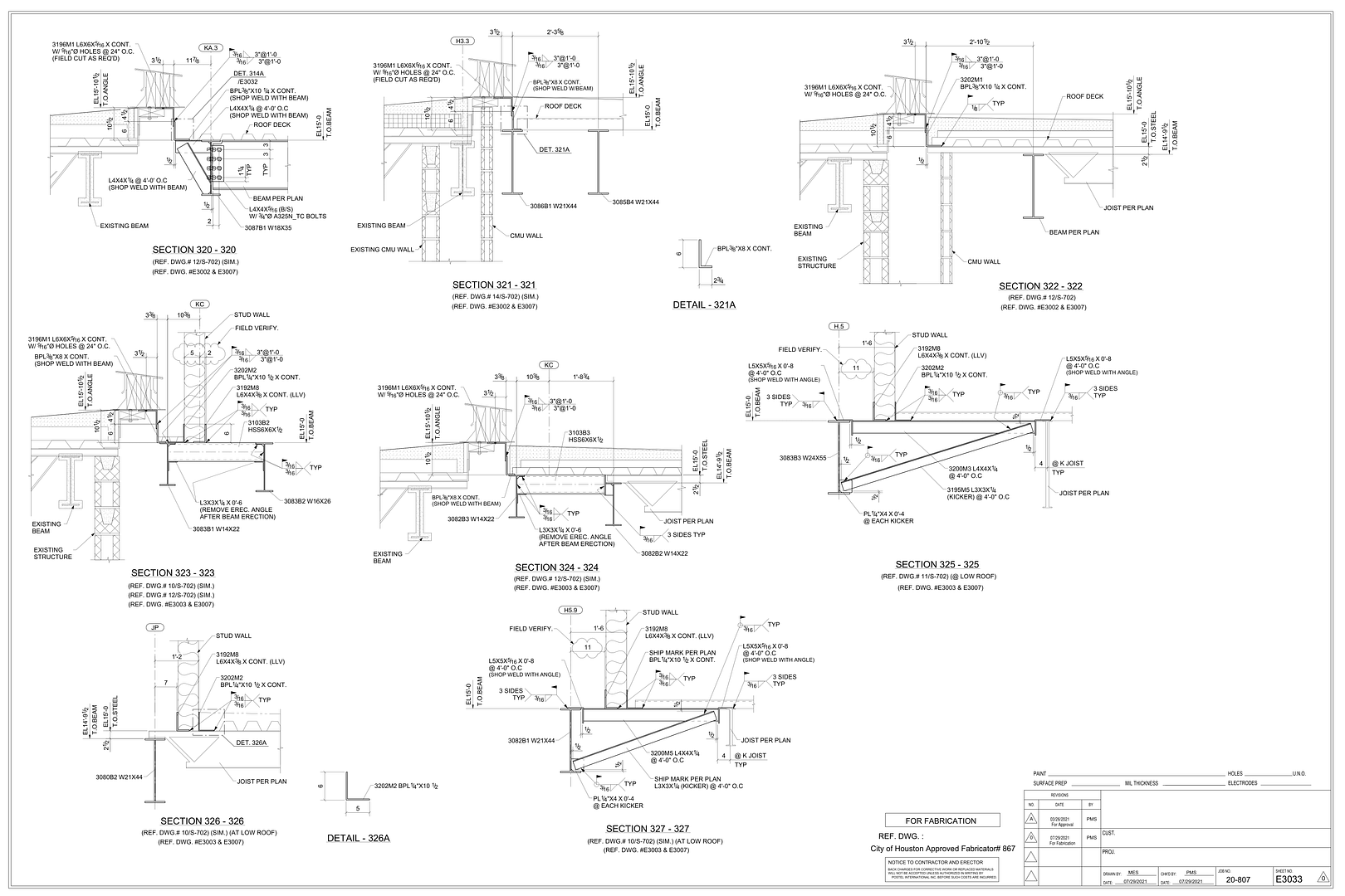 Framing Erection drawings10 – Manitham Engineering Services